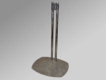 Dual pole Chrome Stand for LCD and Plasma Displays | Inter Video: Video ...